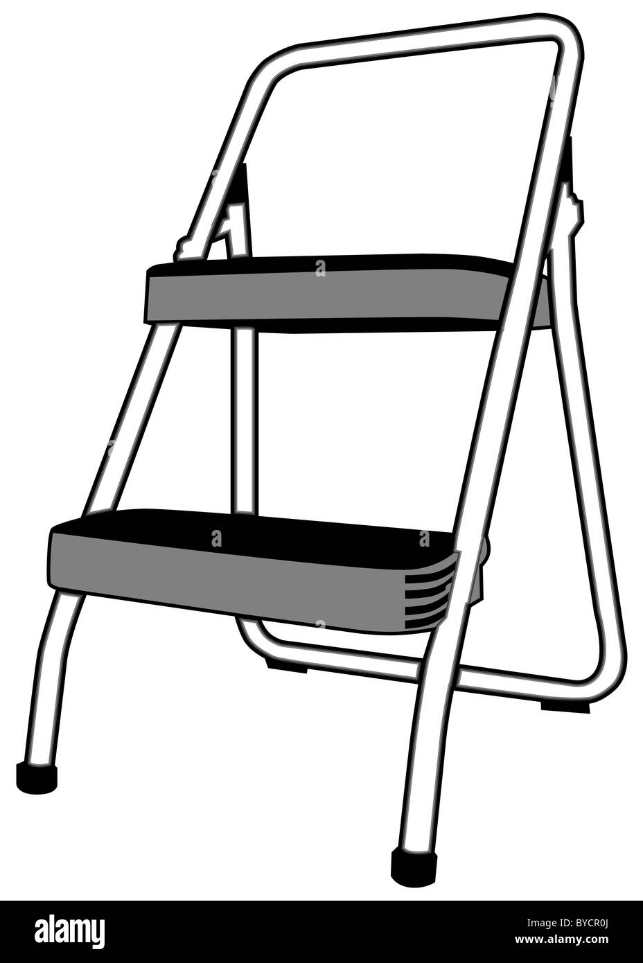 Step ladder art Black and White Stock Photos & Images - Alamy