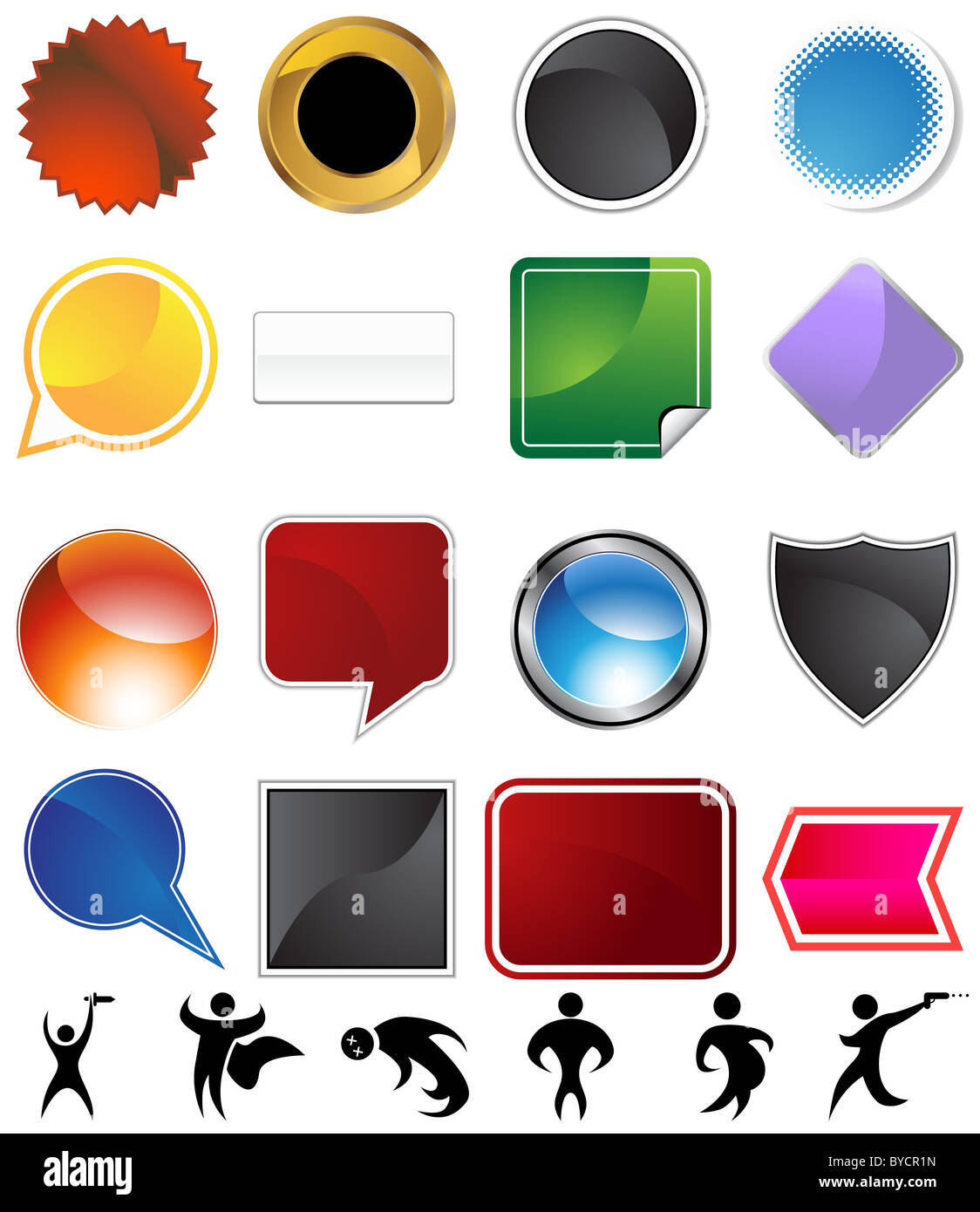 Character variety set isolated on a white background Stock Photo - Alamy