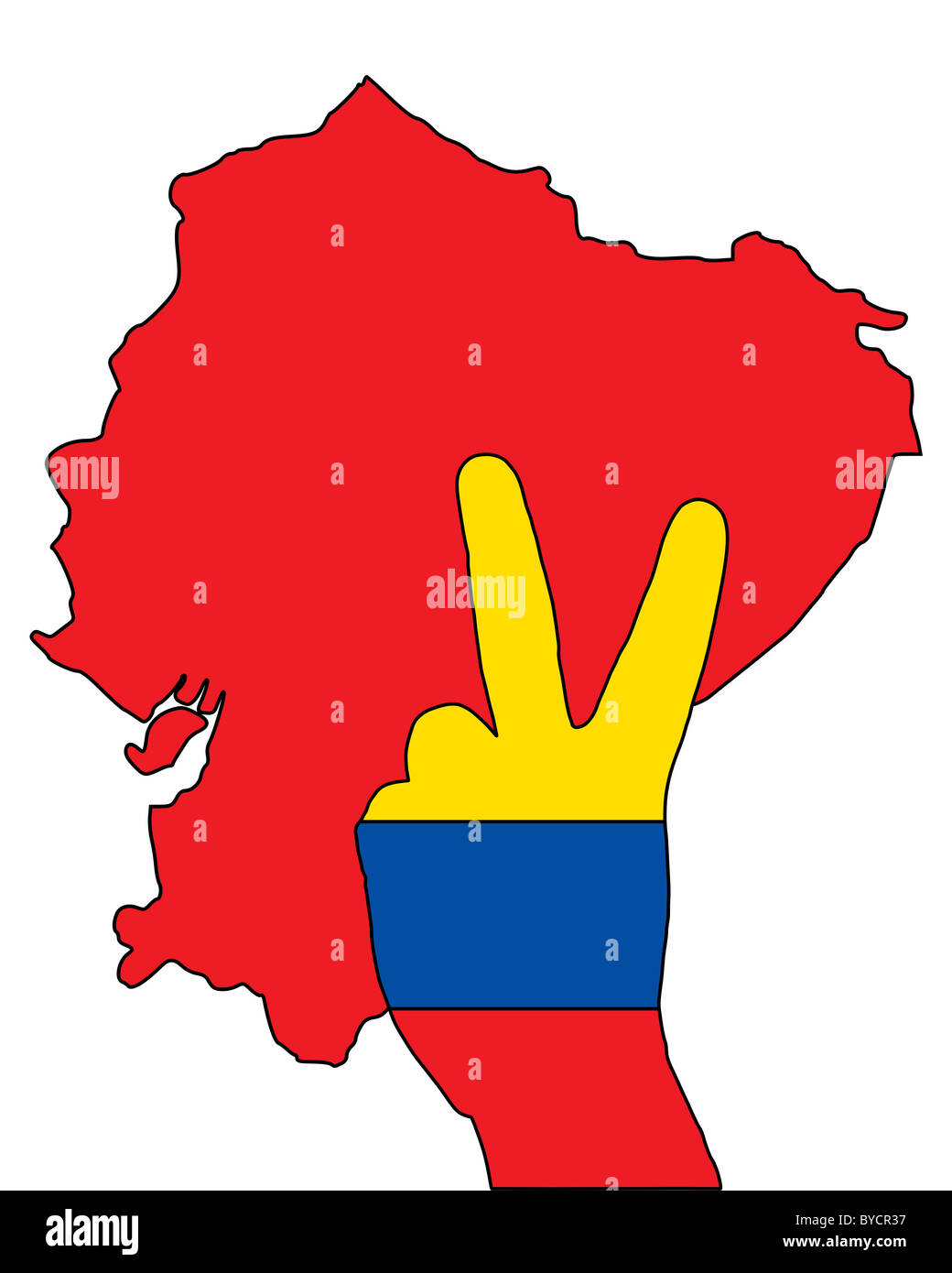 Ecuador hand signal Stock Photo - Alamy