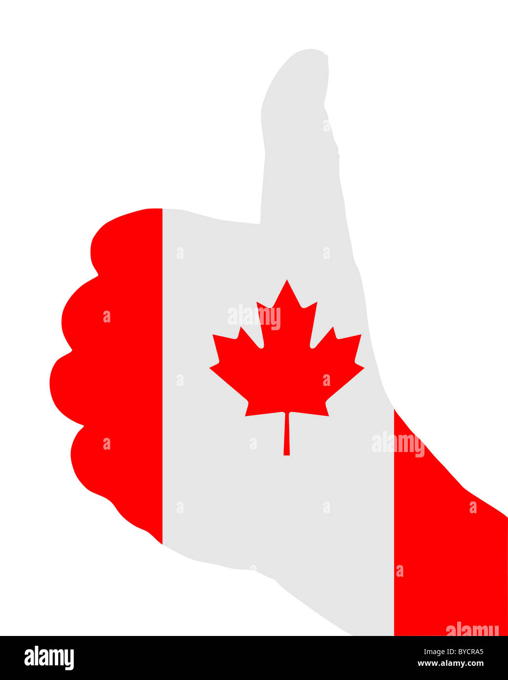 Canadian finger signal Stock Photo - Alamy