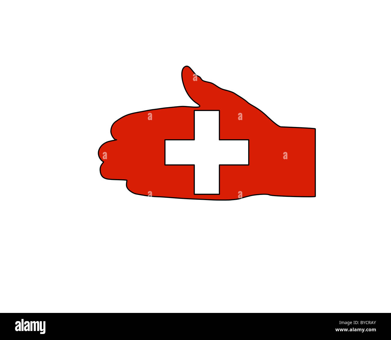 Switzerland hand signal Stock Photo - Alamy