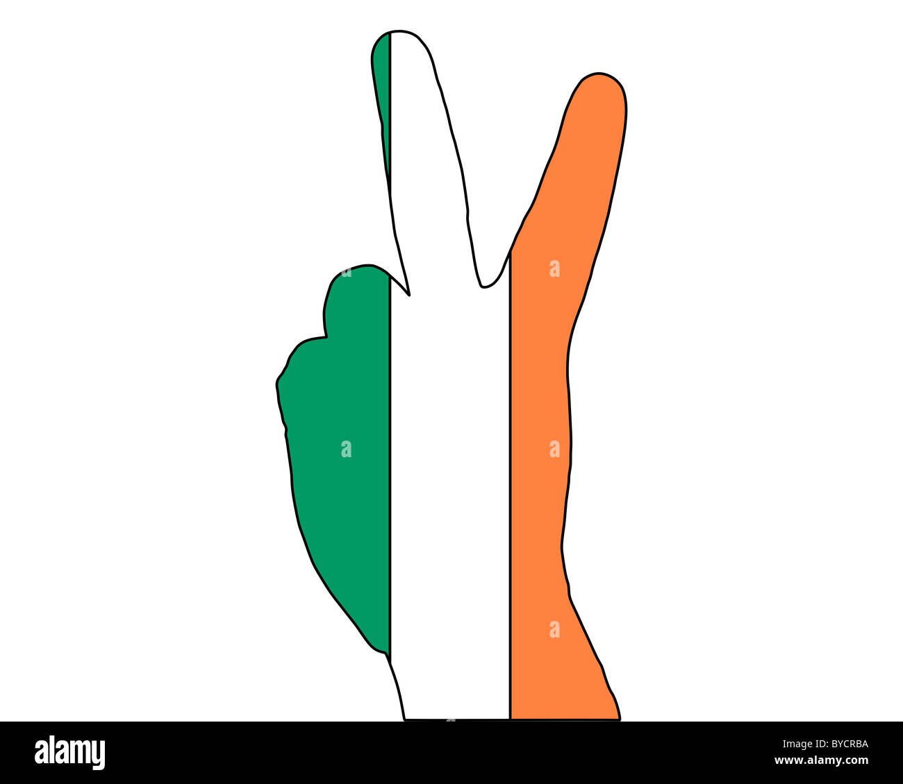 Ireland hand signal Stock Photo - Alamy