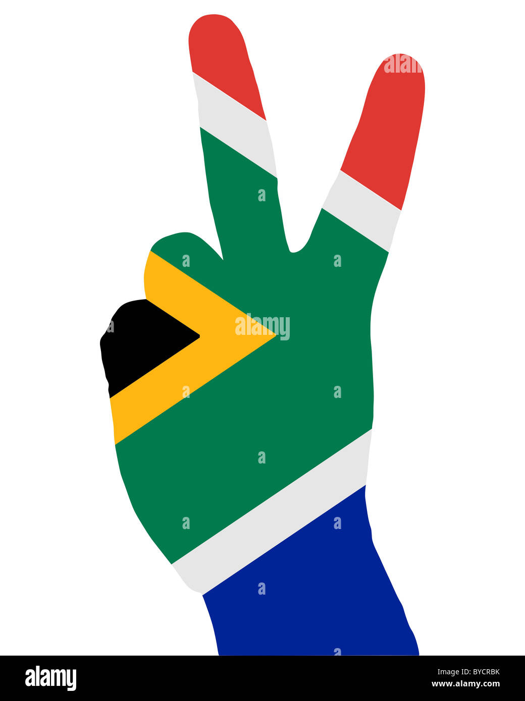 South African finger signal Stock Photo - Alamy