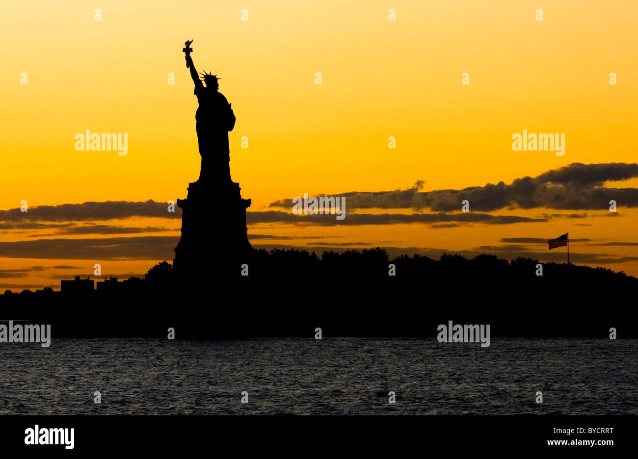Statue Of Liberty Sunset, New York Stock Photos & Statue Of Liberty ...