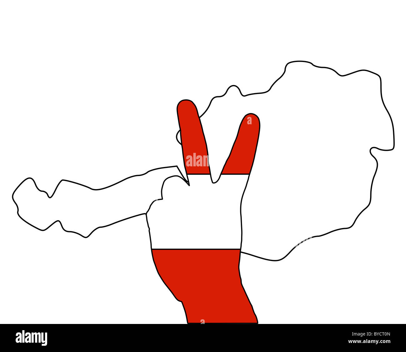 Austria hand signal Stock Photo - Alamy