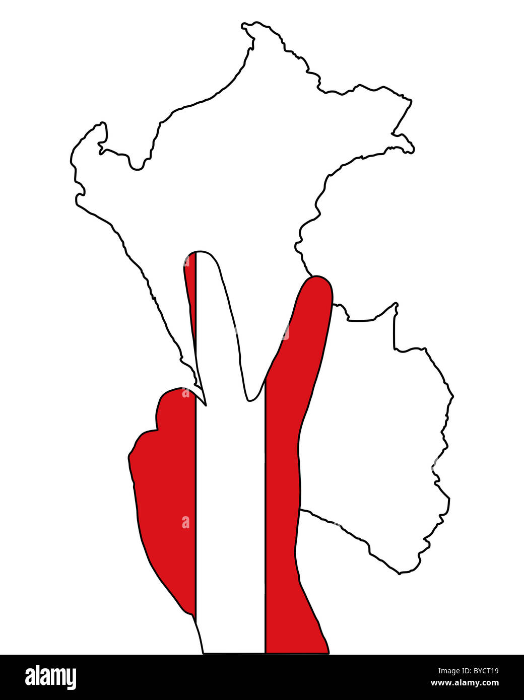 Peru hand signal Stock Photo - Alamy