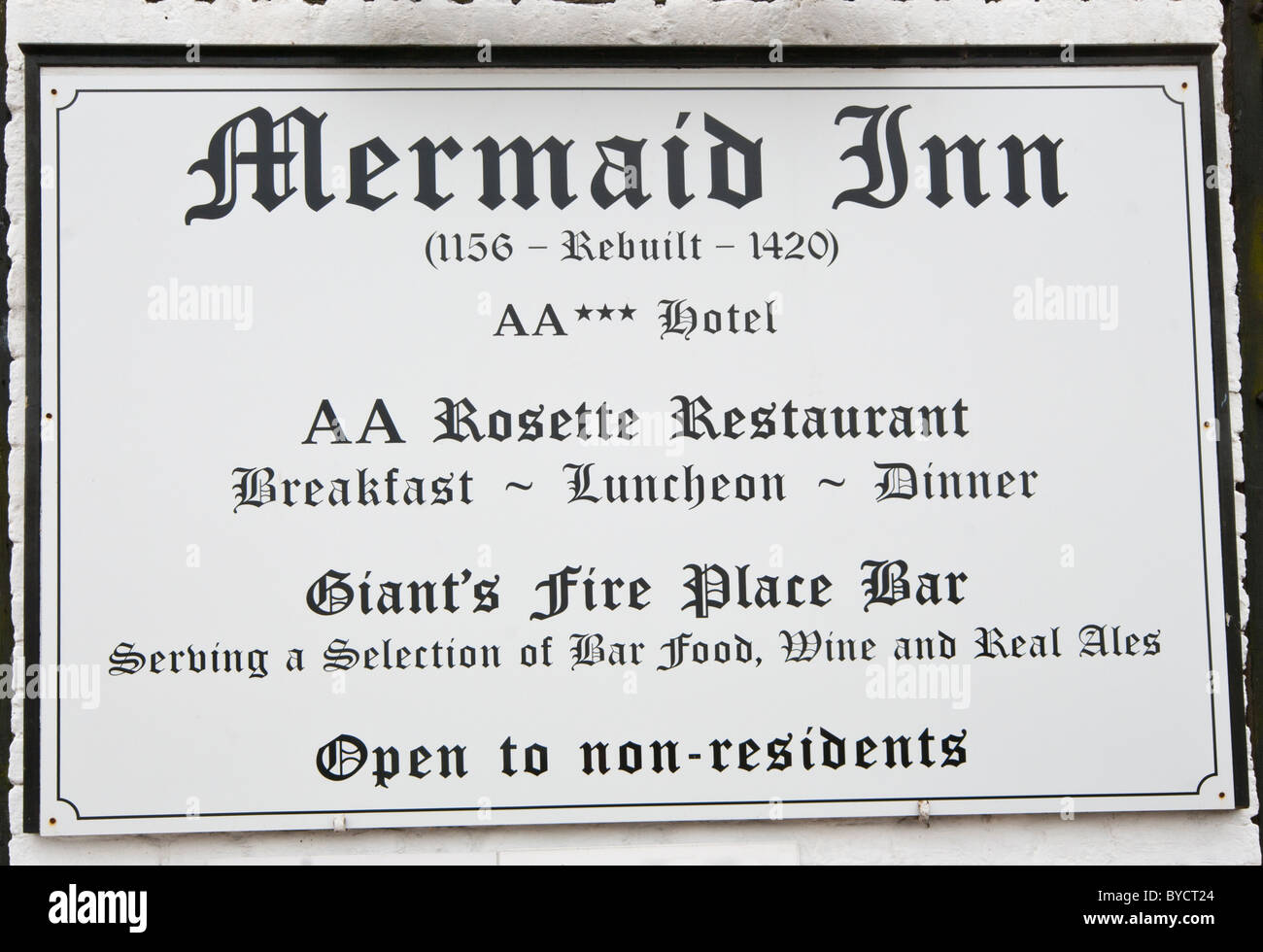 The Mermaid Inn Sign Mermaid Street East Sussex England Stock Photo - Alamy