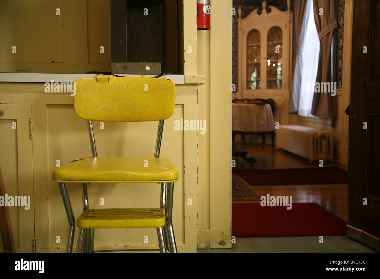 Old fashioned step stool chair Stock Photo - Alamy