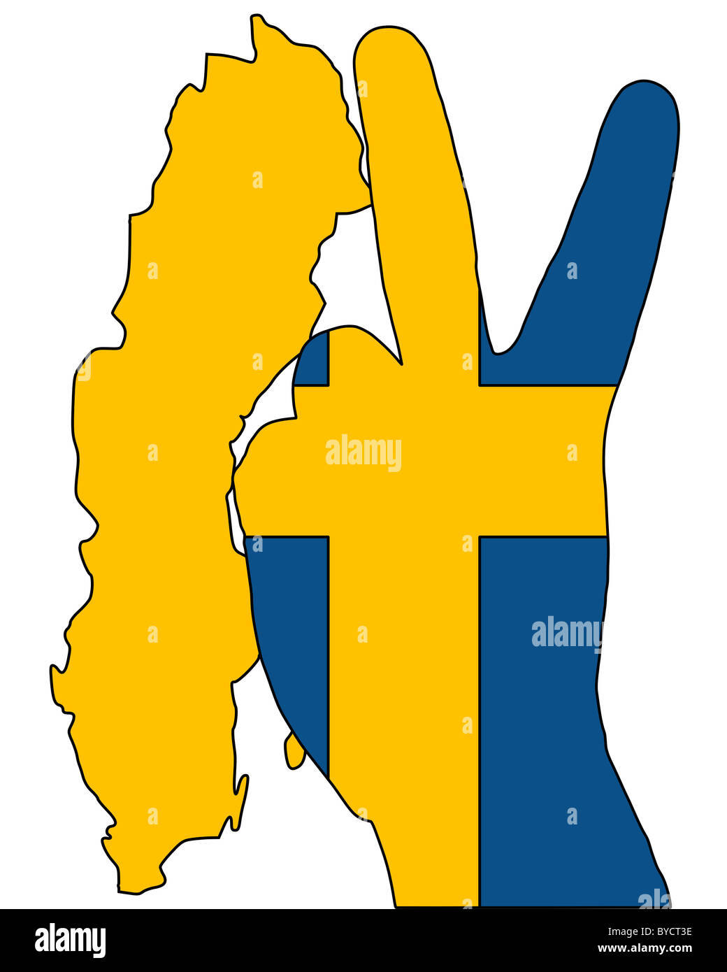 Swedish finger signal Stock Photo - Alamy