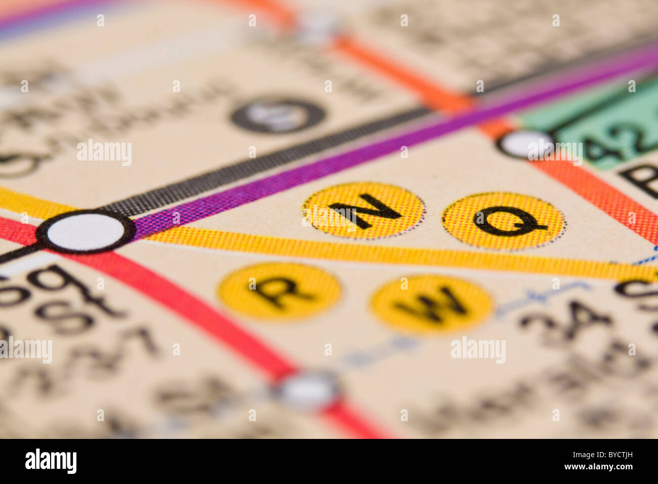 New york subway map hi-res stock photography and images - Alamy