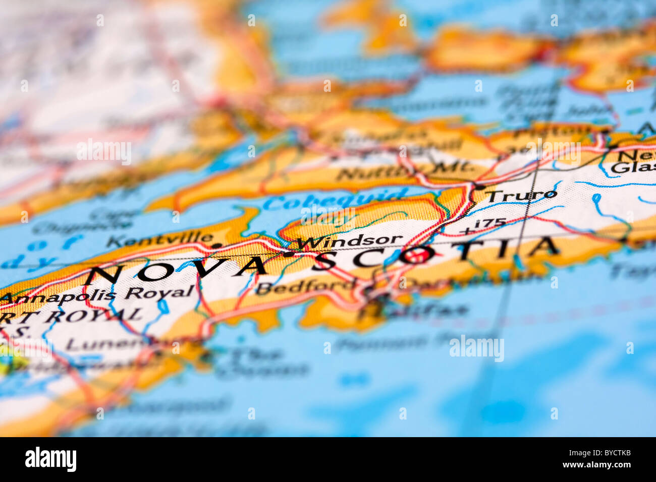 Map of nova scotia canada hi-res stock photography and images - Alamy