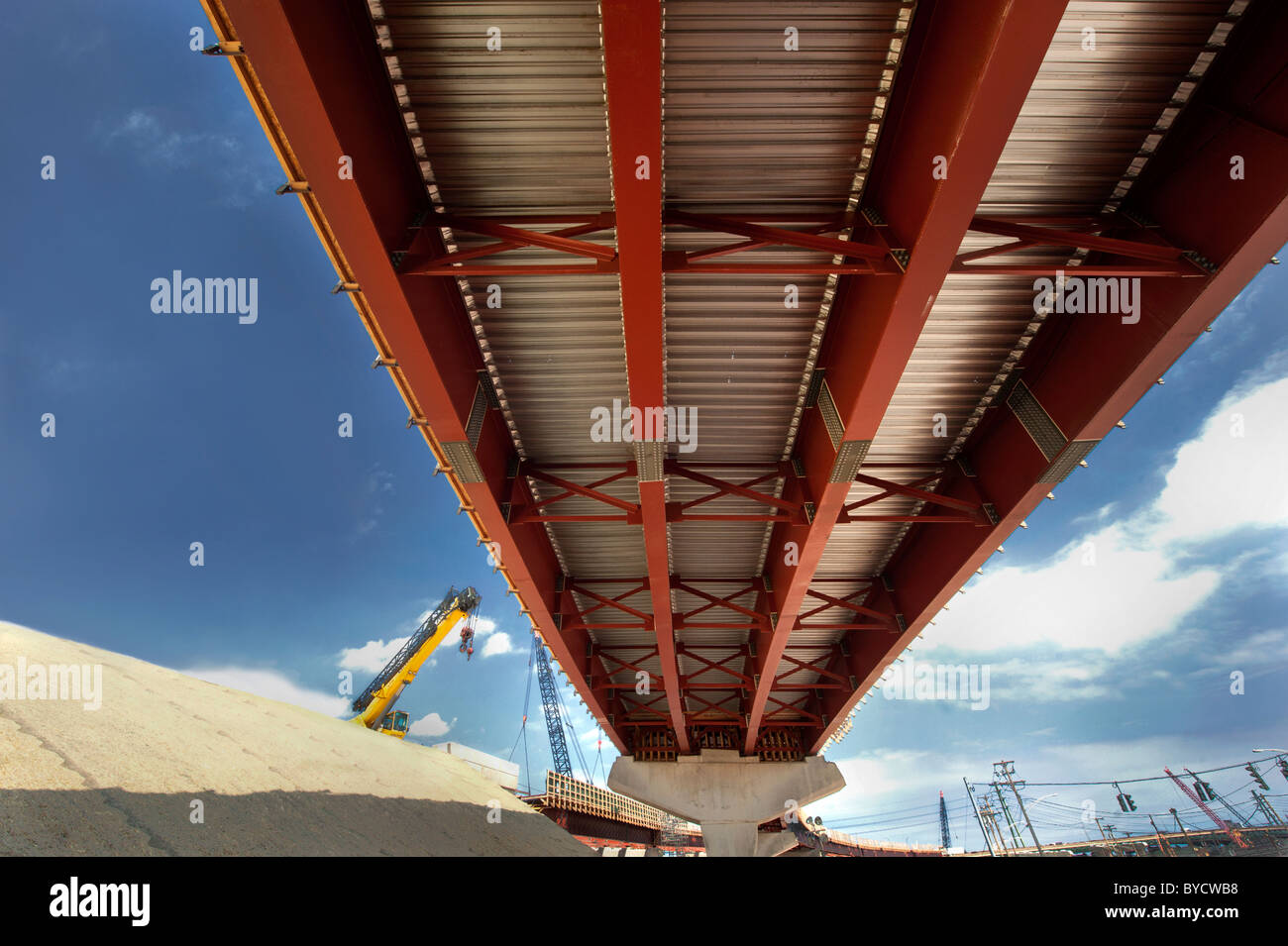Highway infrastructure construction, I-95, New Haven, Ct Stock Photo ...