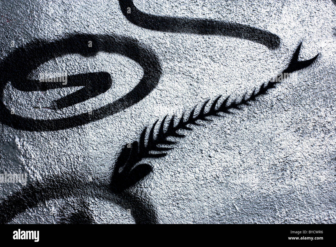 Graffiti on the wall of a sardine spine Stock Photo - Alamy