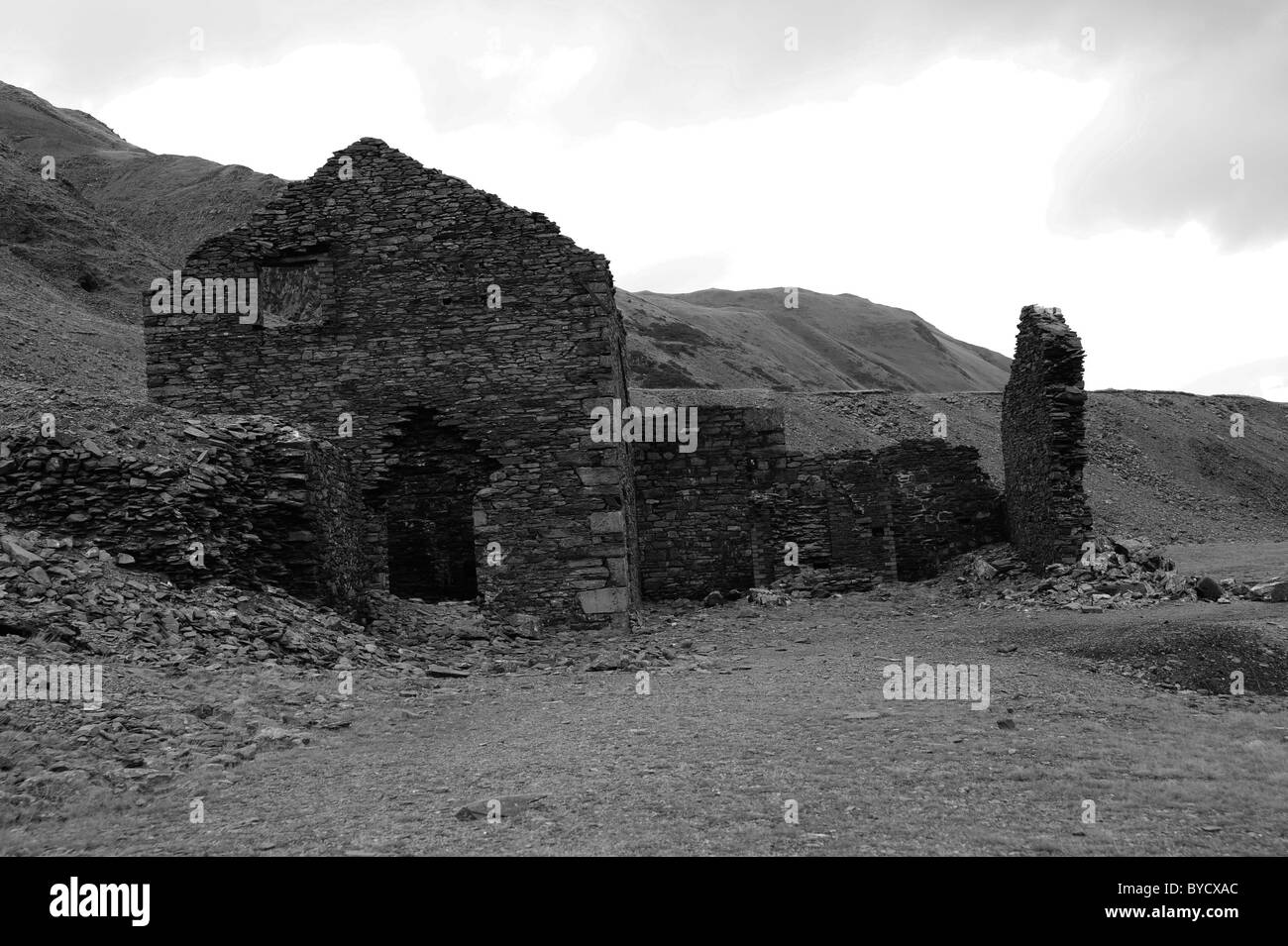 One of the many ruins at the Cwmystwyth Silver/Lead Mines in Mid Wales ...