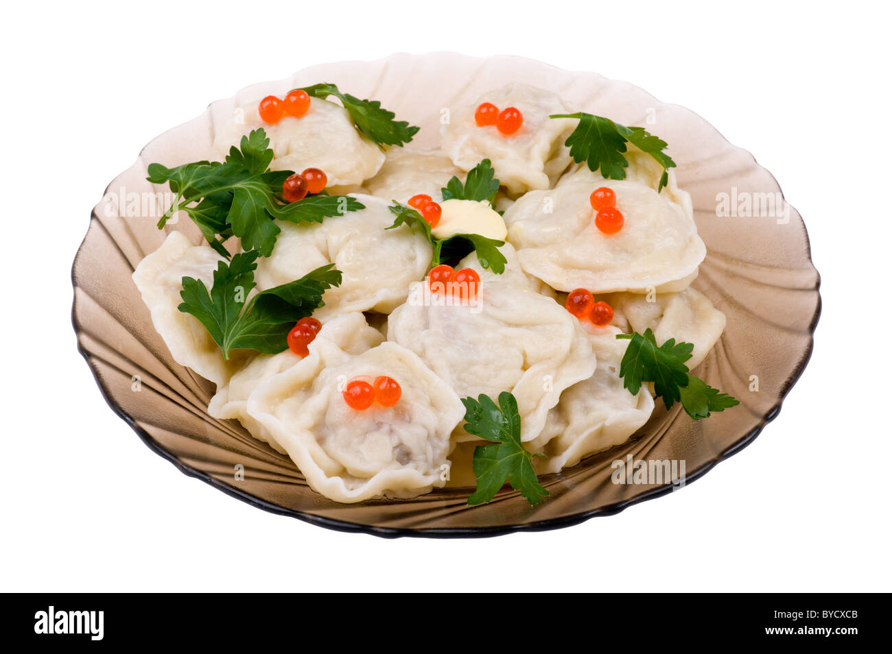 object on white - food pelmeni close up Stock Photo - Alamy