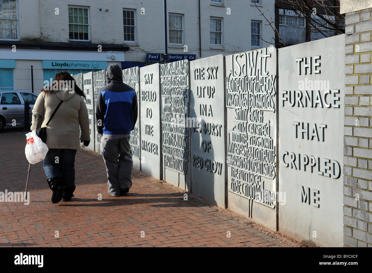 Bilston in the West Midlands England Uk on railway bridge Church Street ...