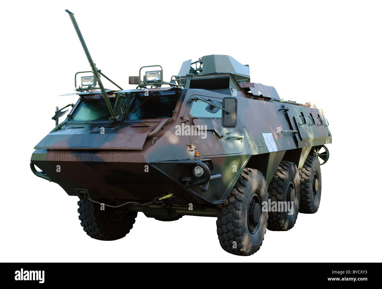 Army armored truck isolated on white. Clipping path included Stock ...