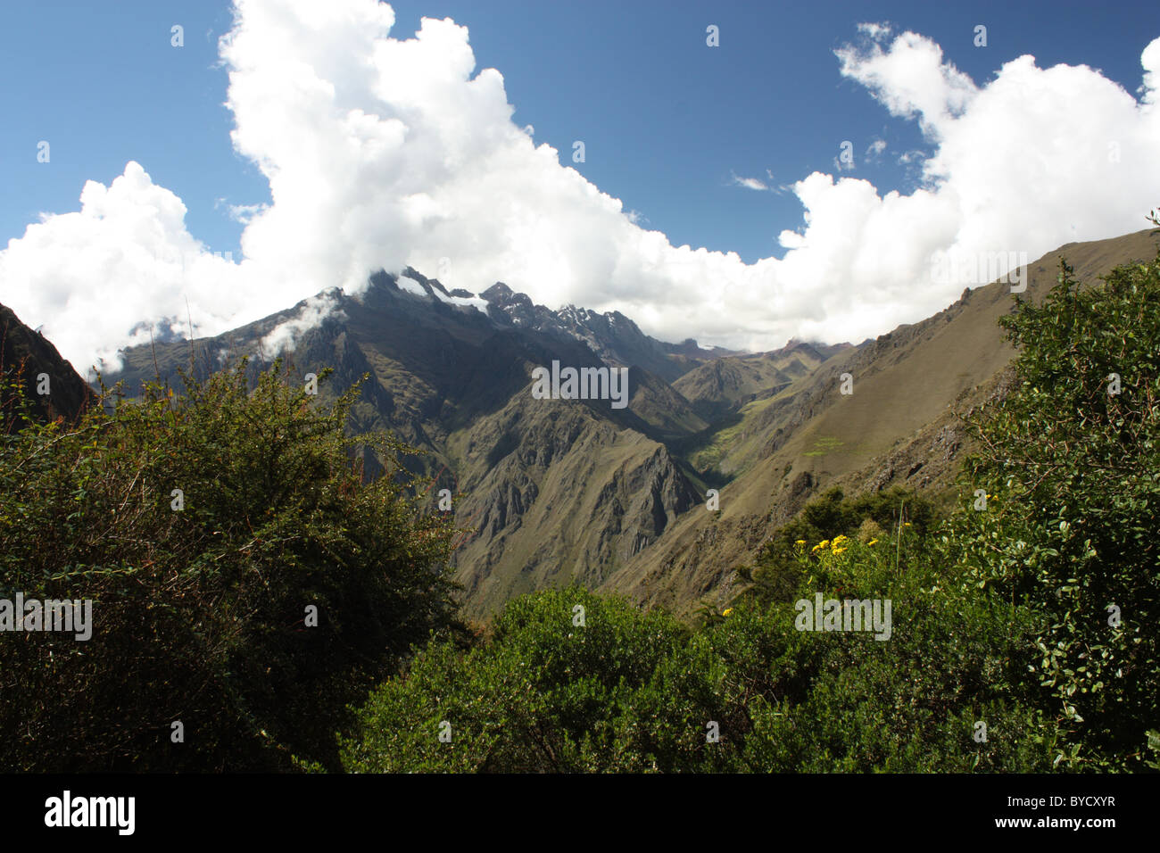 Andes Mountains by the Inca Trail Stock Photo - Alamy