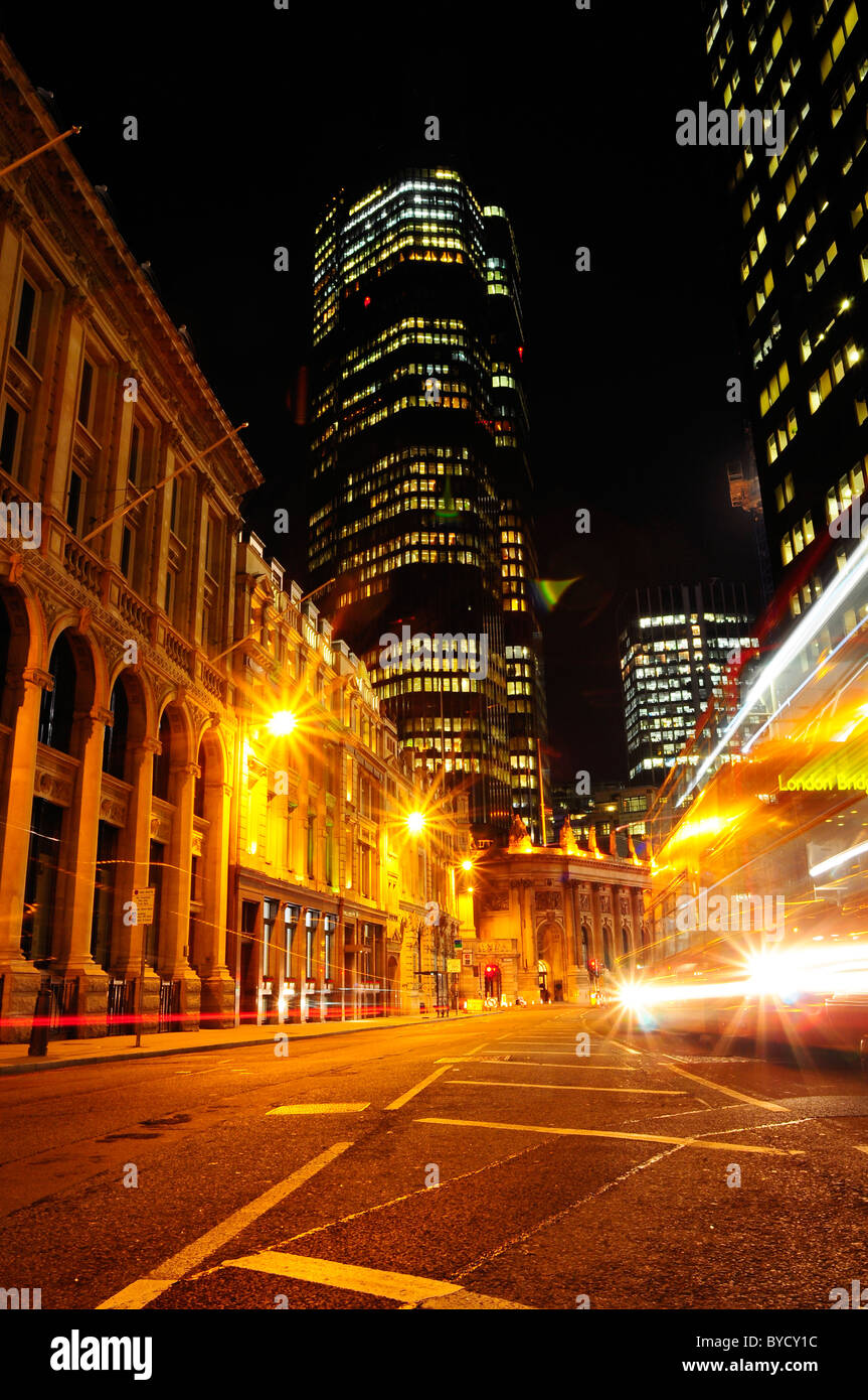 City of London at night Stock Photo - Alamy