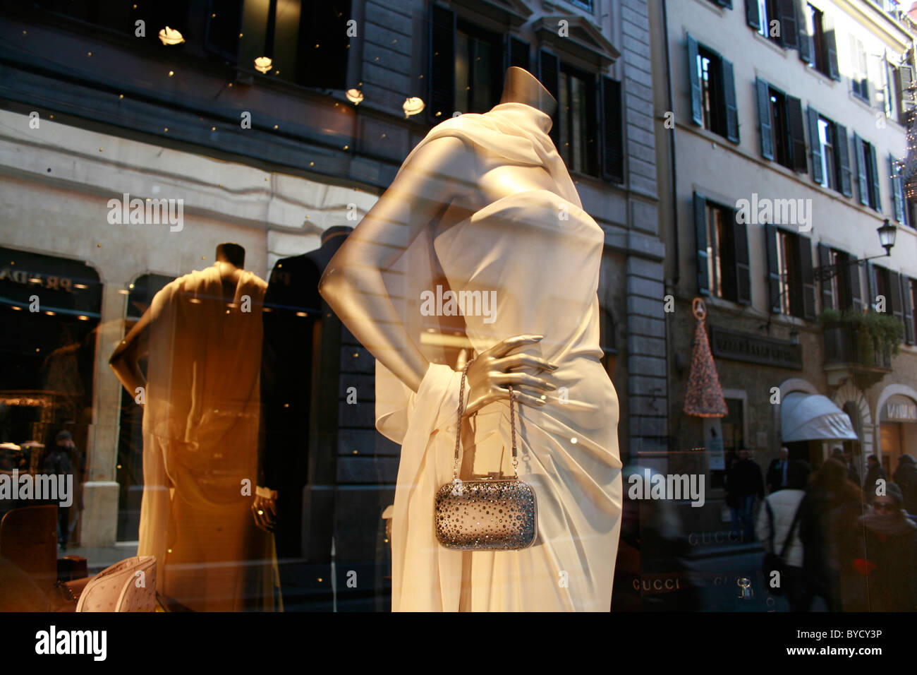 mannequin in shop window on via condotti street, rome Stock Photo - Alamy