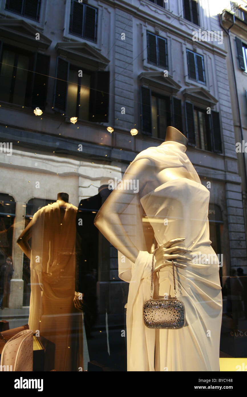 mannequin in shop window on via condotti street, rome Stock Photo - Alamy