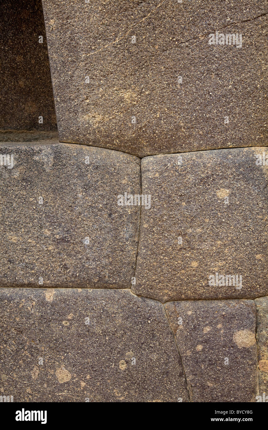 Incan stone work at Ollantaytambo, Peru, South America Stock Photo - Alamy