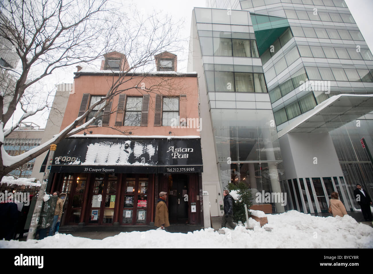 35 Cooper Square, left, and the Cooper Square Hotel are seen in New ...