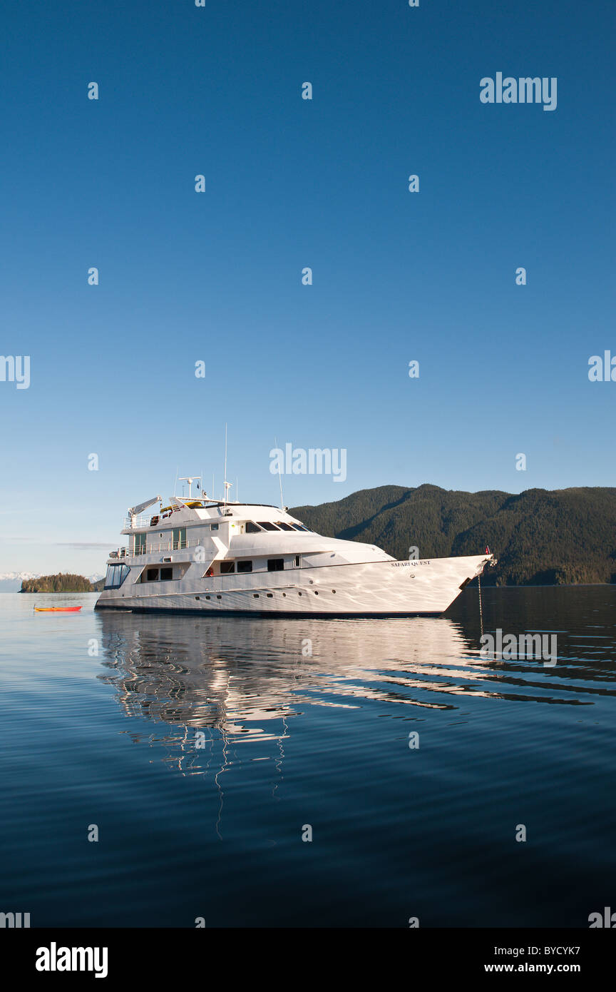Alaska. Safari Quest anchored in Windham Bay in the Chuck River ...