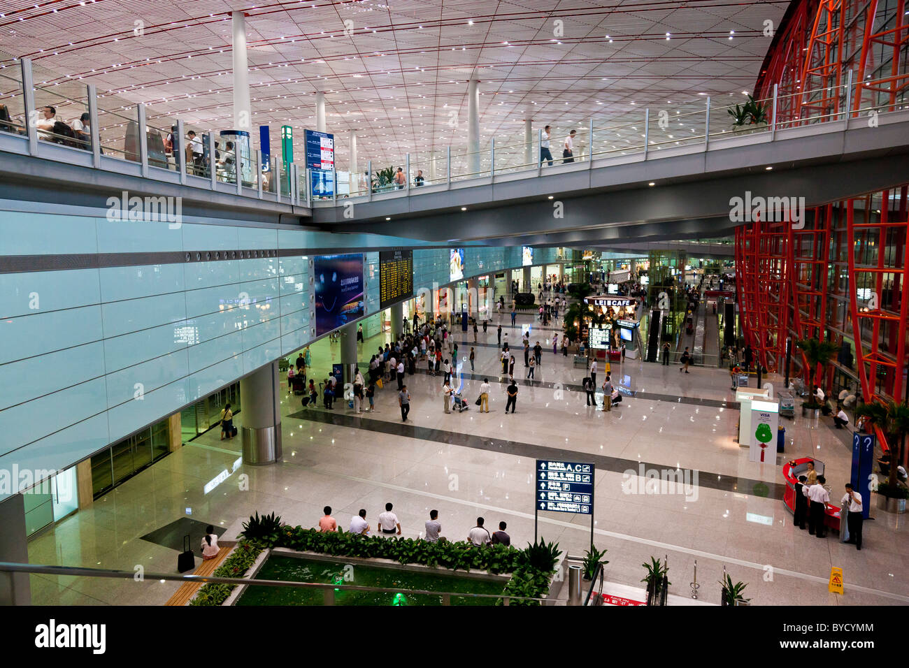 Interior of Beijing Capital Airport Terminal 3. JMH4818 Stock Photo - Alamy