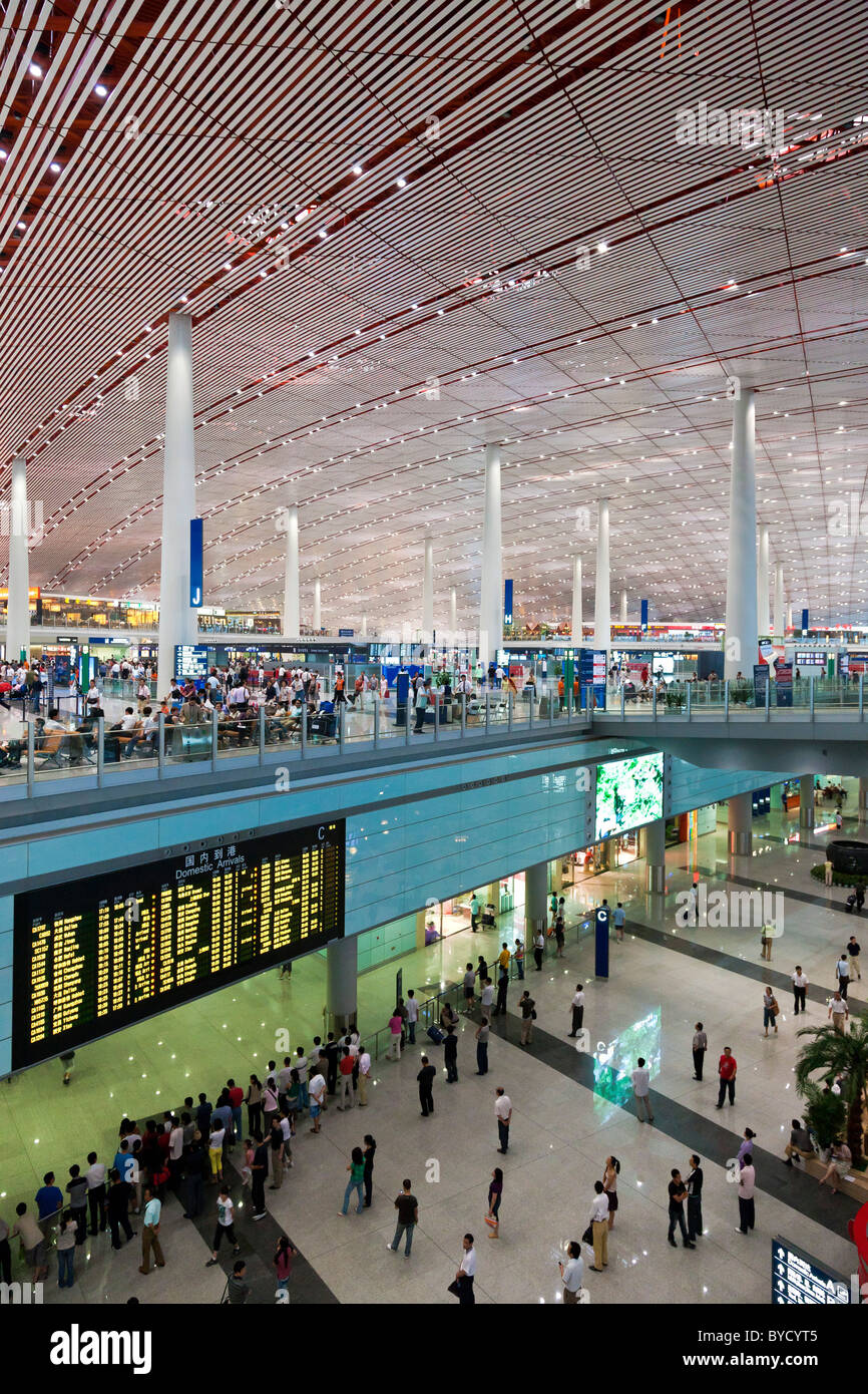 Interior of Beijing Capital Airport Terminal 3. JMH4820 Stock Photo - Alamy