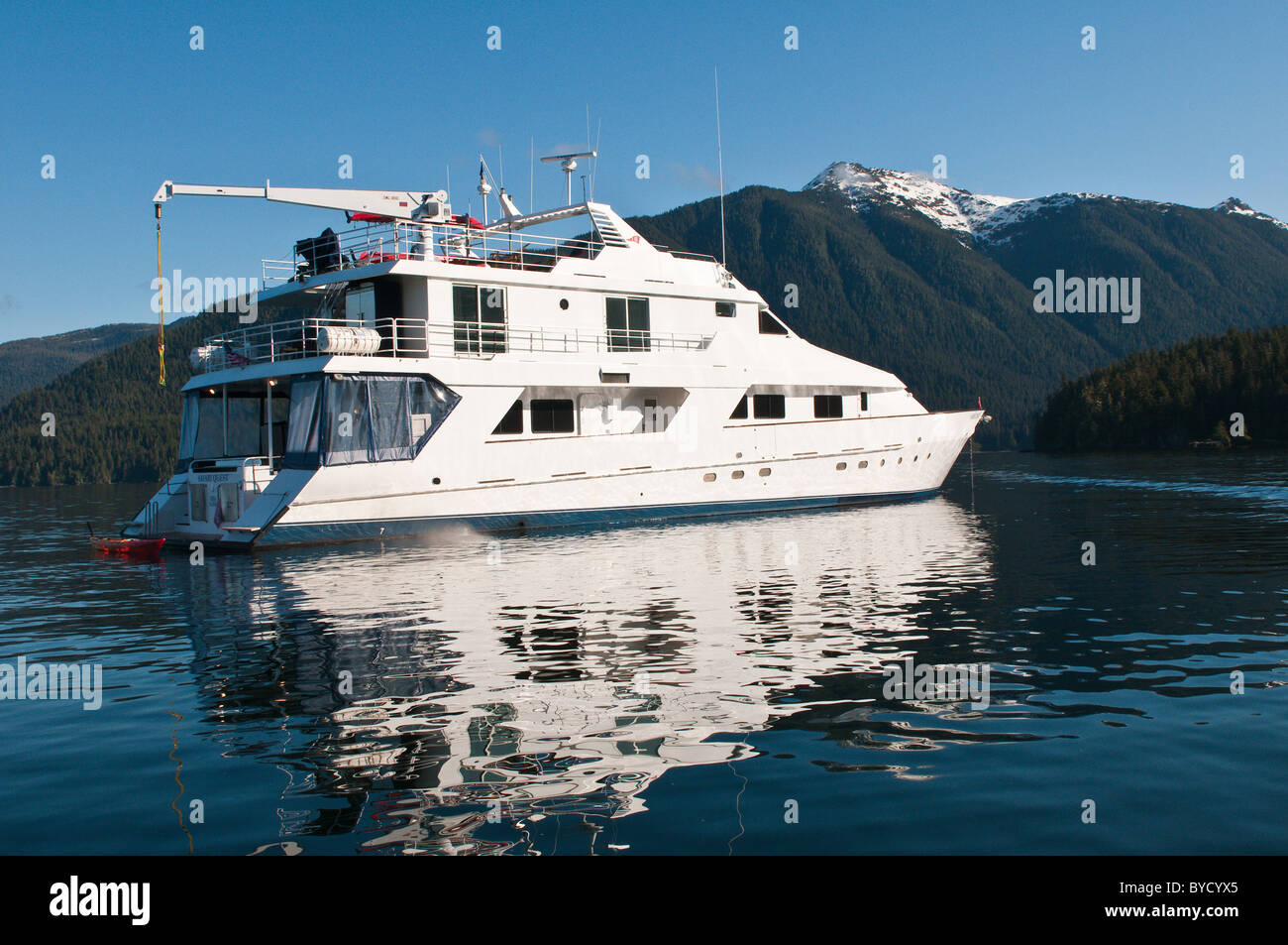 Alaska. Safari Quest anchored in Windham Bay in the Chuck River ...
