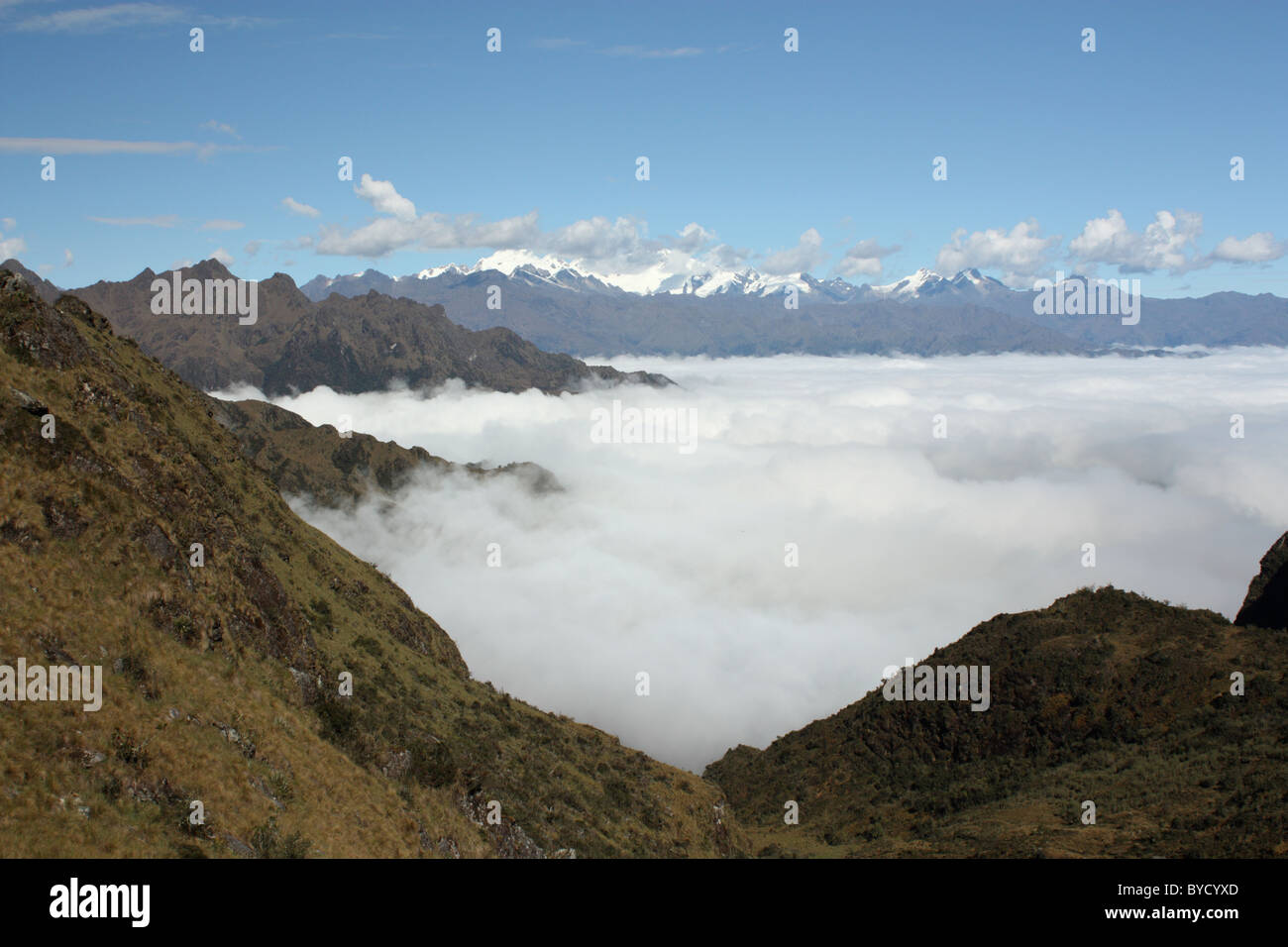 Andes Mountains in Peru looking towards the Vilcabamba range Stock ...