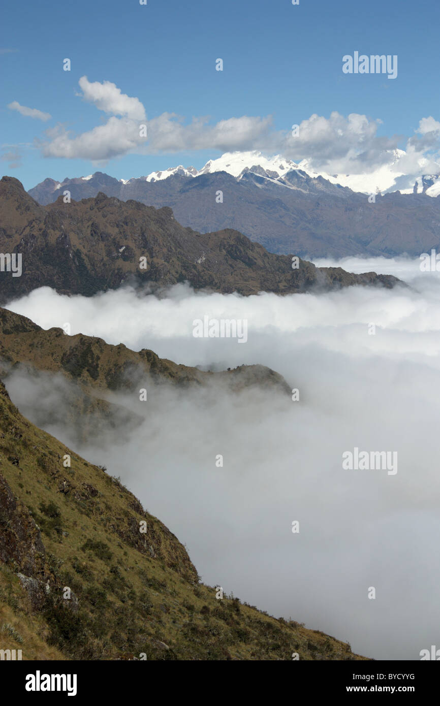 Andes Mountains in Peru looking towards the Vilcabamba range Stock ...