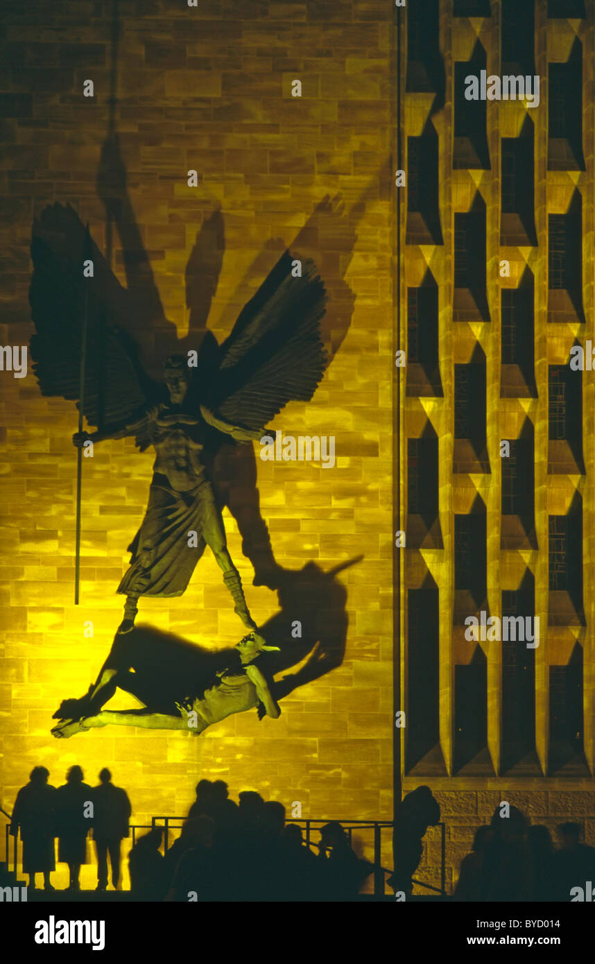 St Michael's Victory over the Devil a sculpture by Sir Jacob Epstein ...