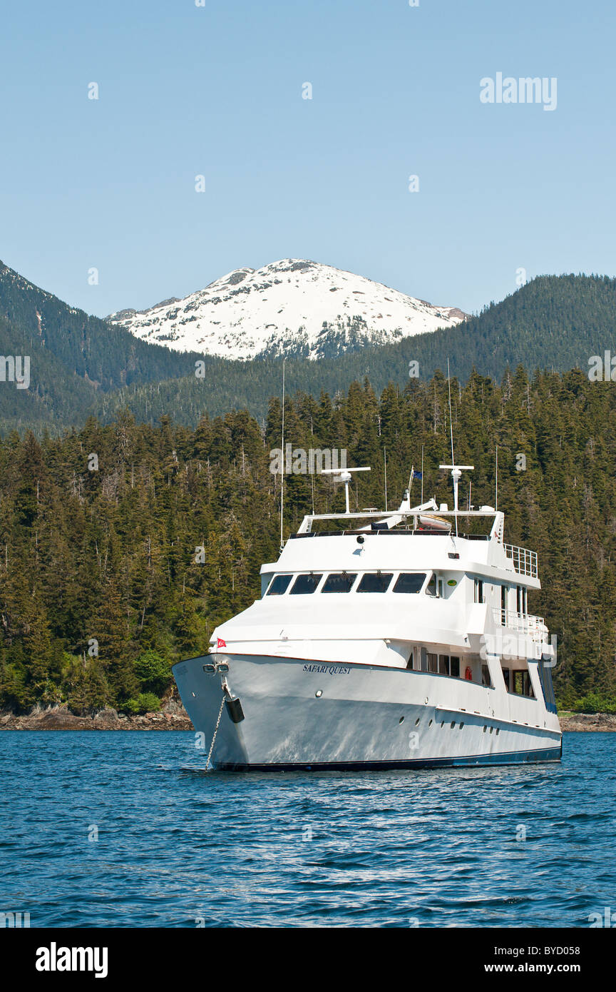 Alaska. Safari Quest anchored in Windham Bay in the Chuck River ...