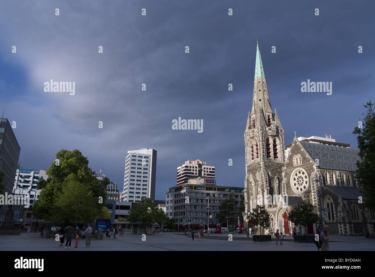 Cathedral Square, Christchurch, New Zealand Stock Photo - Alamy