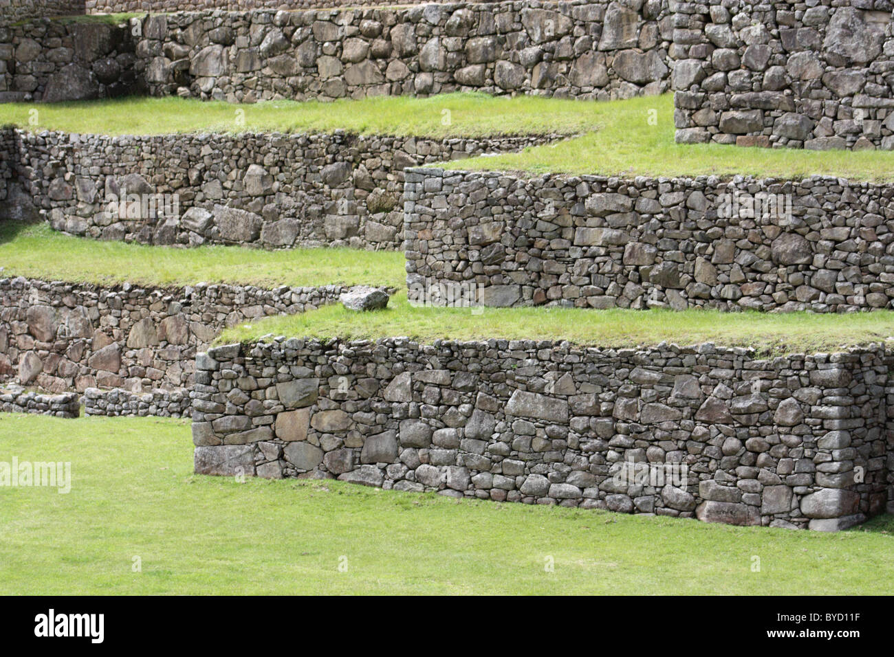 Terracing at Machu Picchu Stock Photo - Alamy