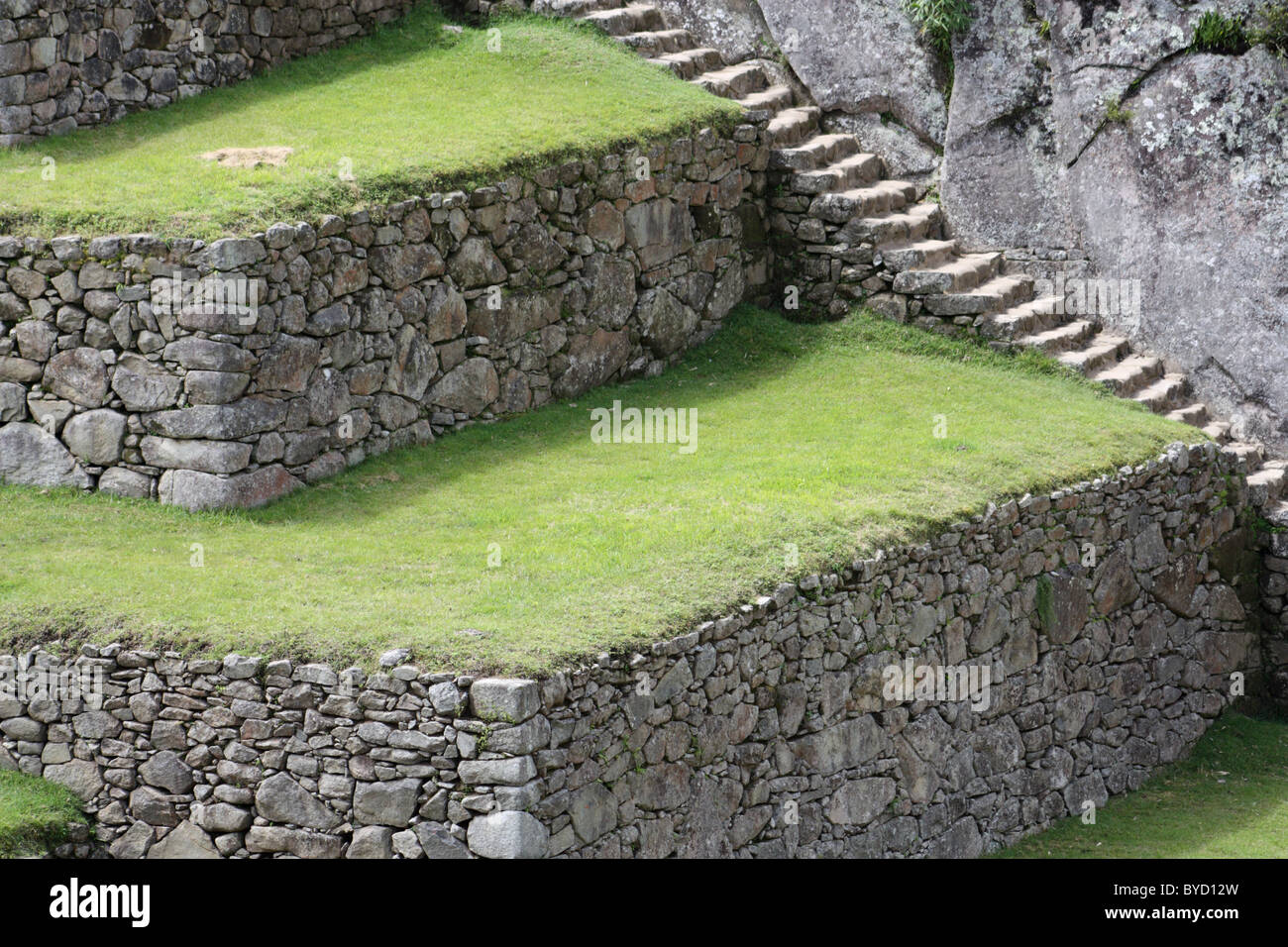 Terracing at Machu Picchu Stock Photo - Alamy