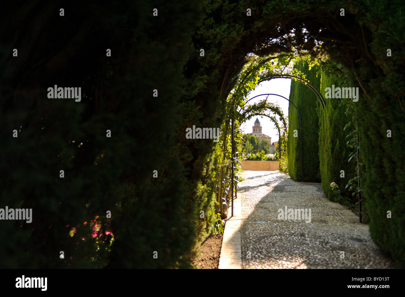 Arched pergolas along walkway in hi-res stock photography and images - Alamy