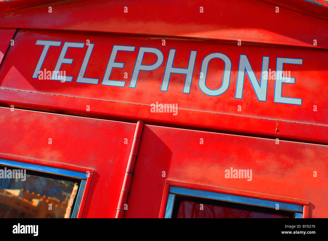 1960s telephone red booth hi-res stock photography and images - Alamy
