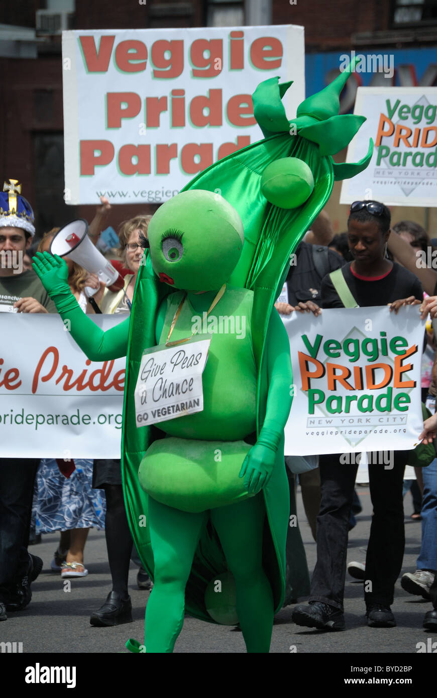 The annual Veggie Pride Parade in Greenwich village New York City. May ...