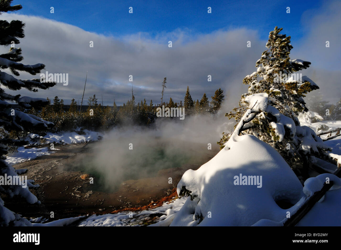 Rising steam pond landscape hi-res stock photography and images - Alamy