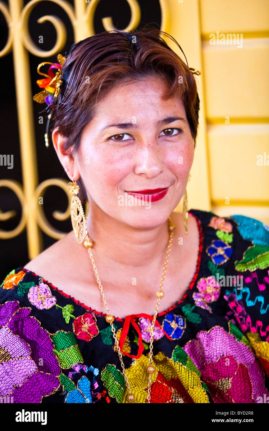 Mexican woman traditional dress portrait hi-res stock photography and ...