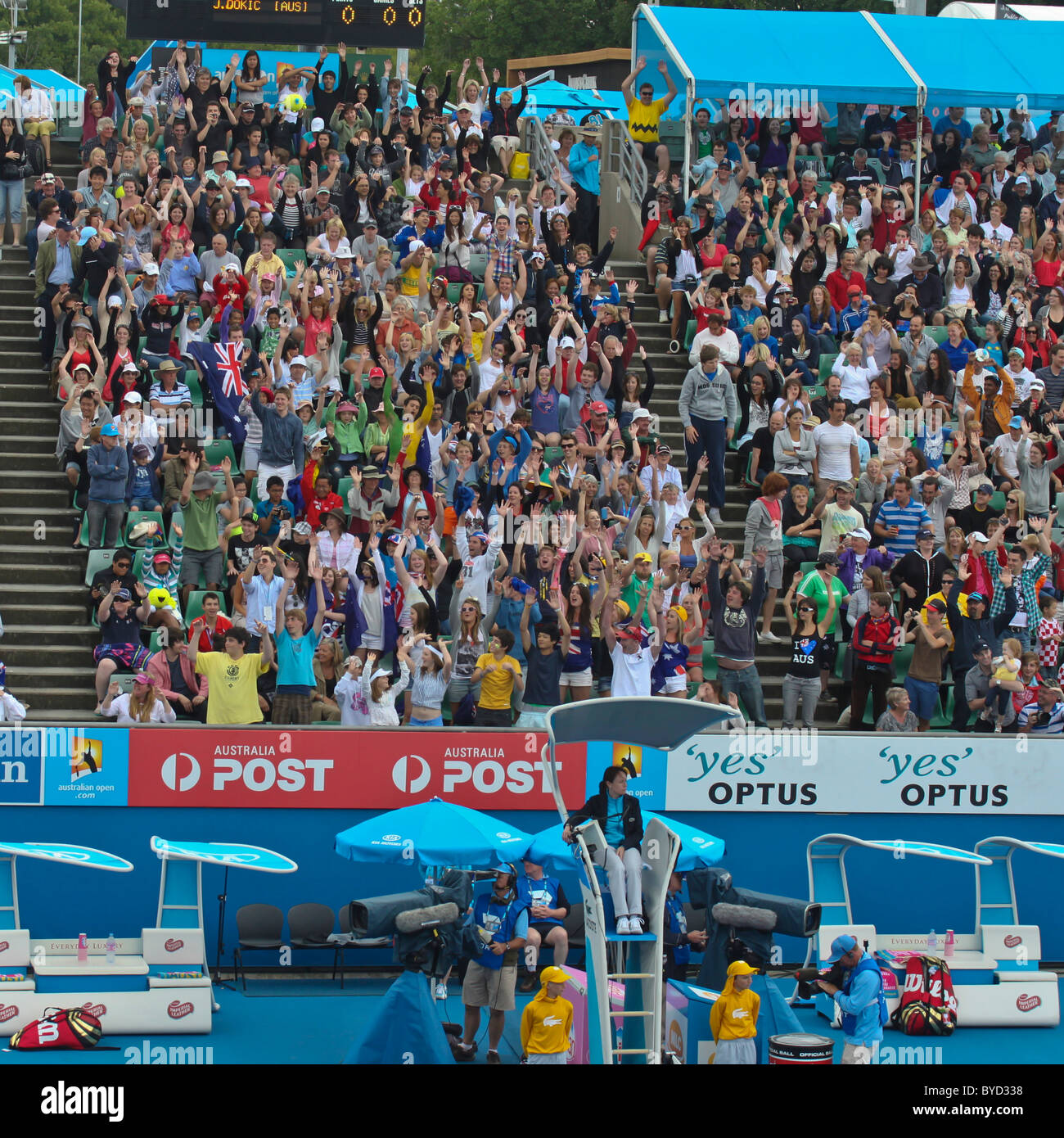 Tennis Crowd at 2011 Australian Open Stock Photo - Alamy