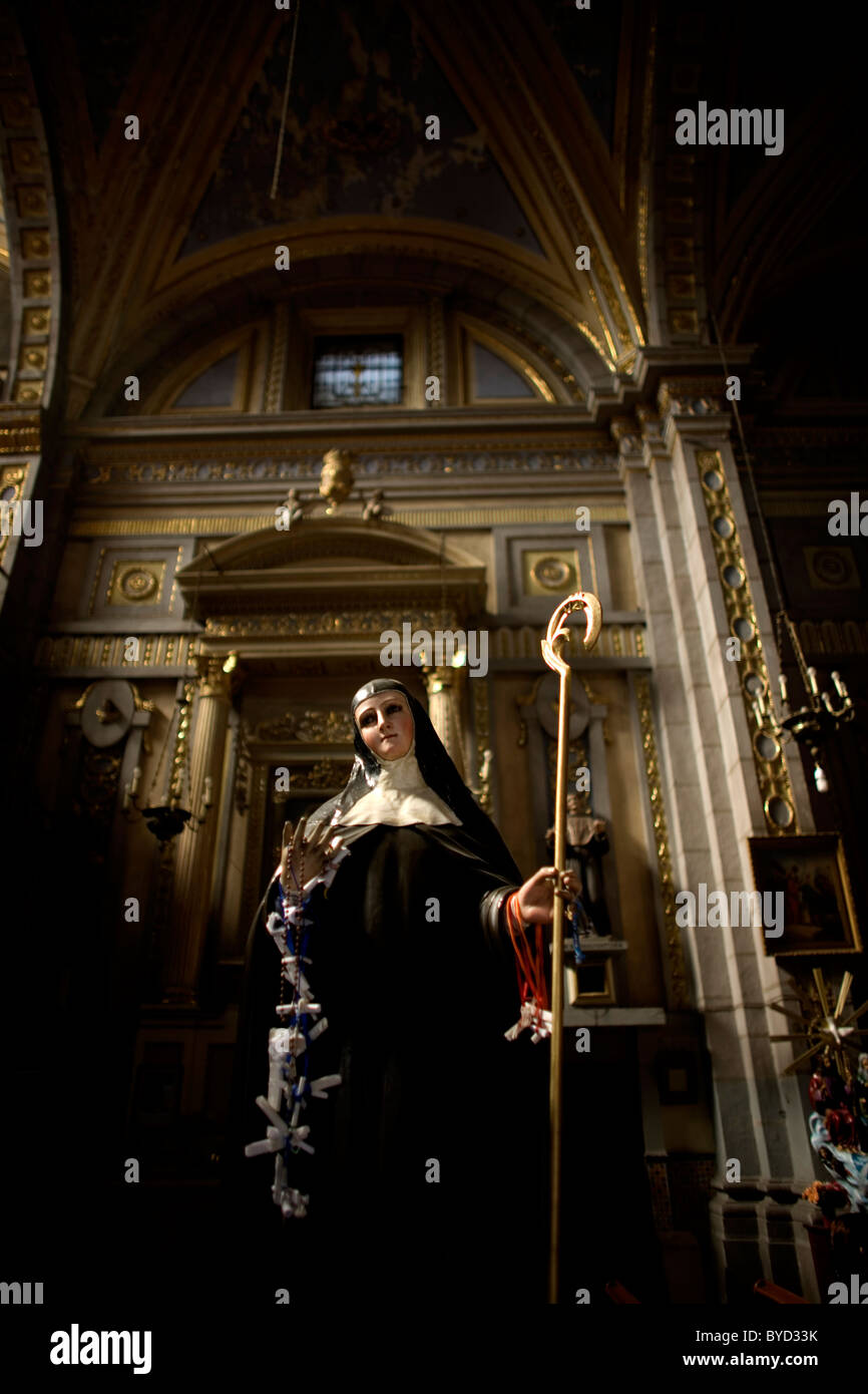 An image of Saint Clare of Assisi is displayed in the Saint Clare ex ...