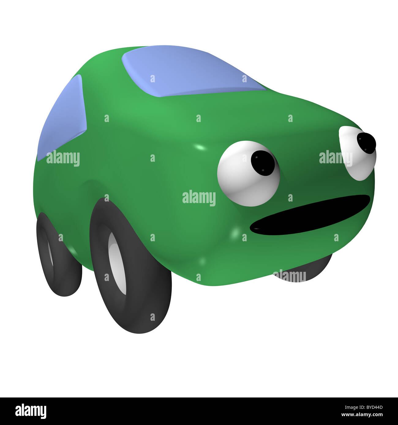 The small toy car 3d with eyes, it is isolated Stock Photo - Alamy