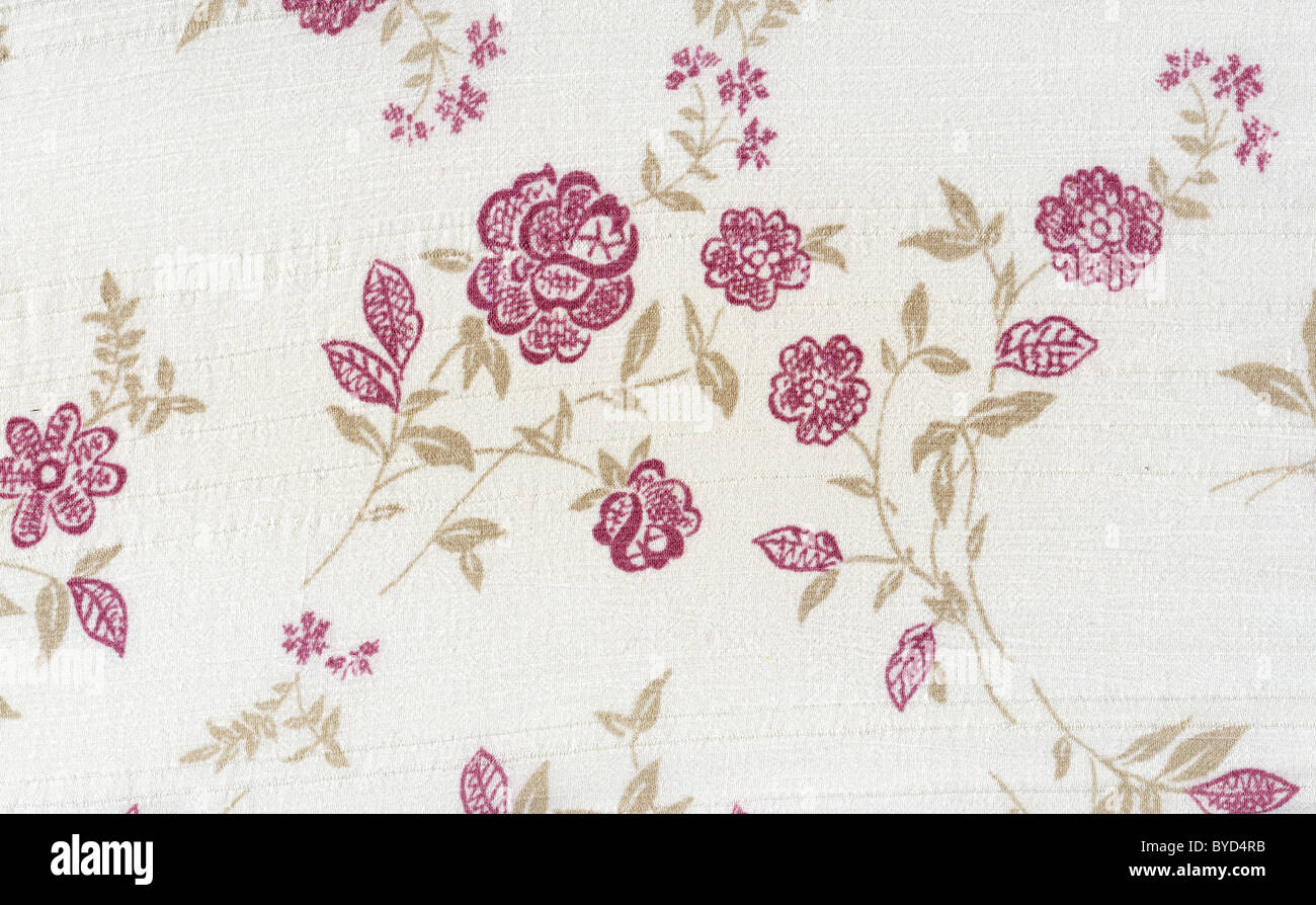 vintage fabric with floral pattern Stock Photo - Alamy
