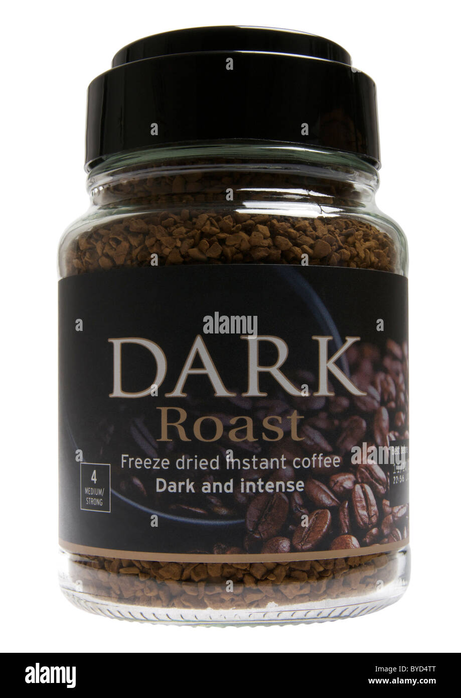 Jar of instant coffee on white background Stock Photo - Alamy