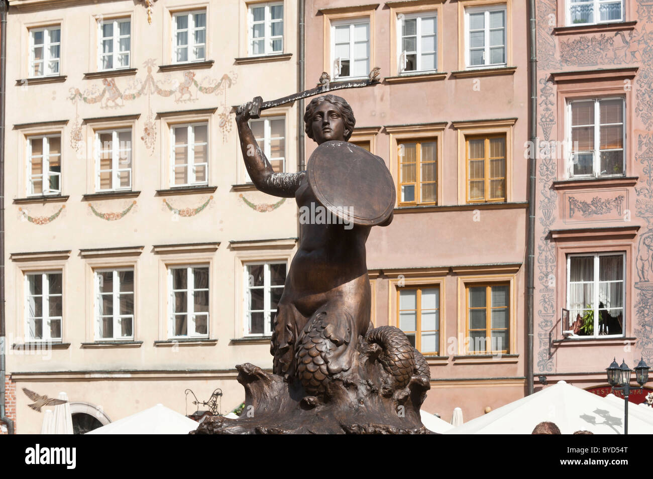 Syrenka statue, Rynek Starego Miasta square, Old Town Market Place ...