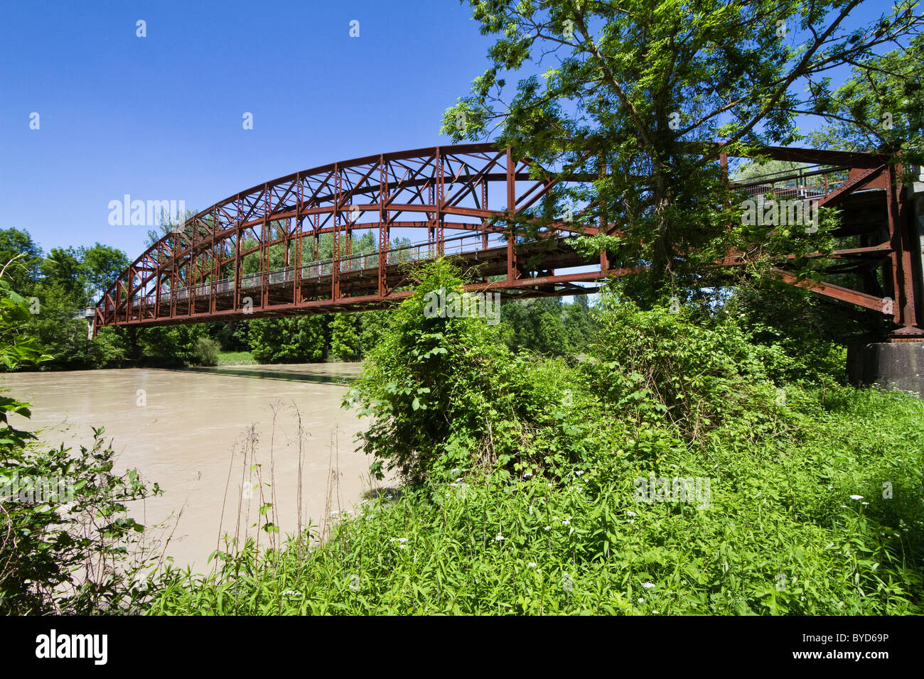 Bockerlbruecke bridge near Landau, Upper Bavaria, Bavaria, Germany ...